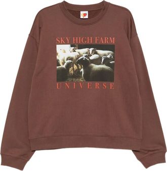 Sky High Farm pull à imprimé graphique - Marron