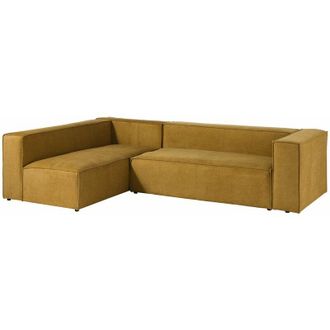 Massivmoebel24 Ecksofa modular 175x92x64 gelb BRUGGE