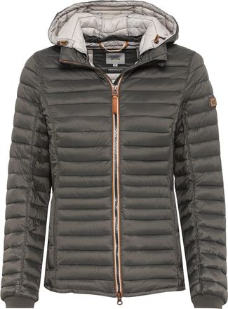 Camel Active Damen leichte Steppjacke mit Abnehmbarer Kapuze Khaki, womenswear-44