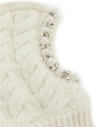 Simone Rocha Sturmhaube aus Alpaka- und Wollmischung - Weiß