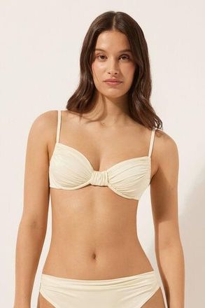 Calzedonia Balconette-bikinioberteil Shiny Satin Hautfarben