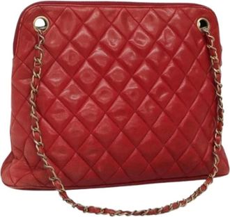 Chanel Sac bandouli&egrave;re en cuir pr&eacute;-poss&eacute;d&eacute; - Femme - Pre-owned - Rouge - Taille: ONE Size