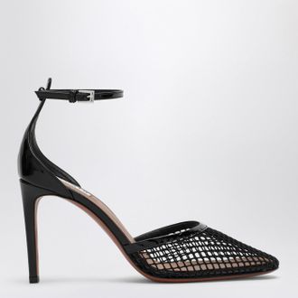 Alaia Hohe schwarze Pumps aus Netzstoff