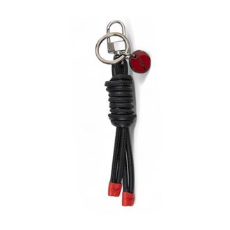 Kiton Leder Schl&uuml;sselanh&auml;nger mit Geflochtenem Seil - - Accessories - Herren - Schwarzk - ONE SIZE