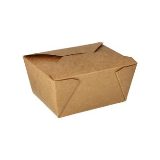 Papstar 50 Lunchboxen, Pappe Pure 750 ml 6,3 cm x 9 cm x 11,3 cm braun, Sie erhalten 50 St&uuml;ck