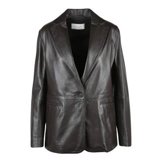 Antonelli Giacca in pelle - Femme - Vestes - Brun - Taille: 36 FR