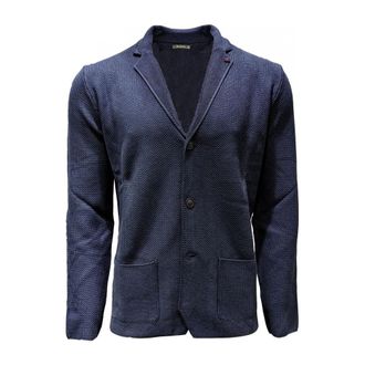 Ferrante Blauer Baumwollblazer Made in Italy - - Jackets - Herren - Blau - L