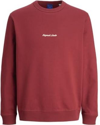Jack & Jones Jornorrebro EMB Sweat Crew Noos, Rouge tib&eacute;tain, L