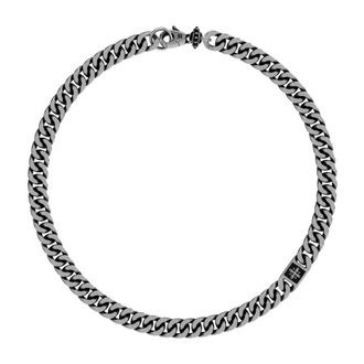 John Richmond Kubanische Kette mit stilisiertem Kreuz - - Accessories - Damen - Grau - ONE SIZE