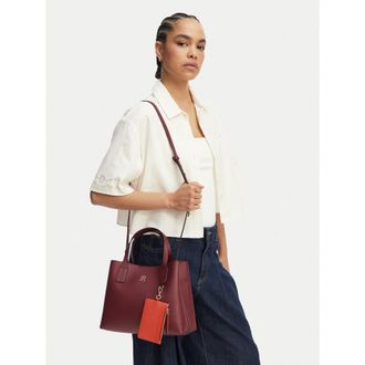 Tommy Hilfiger Handtasche Tommy Hilfiger Th Icon Mini Satchel AW0AW18722 Braun