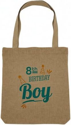 Fabulous Sac Shopping Tote Bag Aspect Lin - 8th Birthday Boy Celebration Kids Party Gift - Sac de Courses Toile Epaisse 360g Beige Naturel Cabas Port&eacute; Epaule S