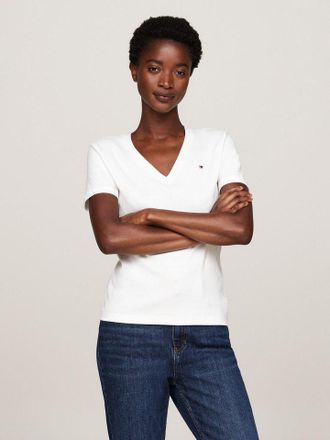 Tommy Hilfiger T-Shirt CODY V-NECK SHORT SLEEVE mit V-Ausschnitt, Baumwolle, Slim Fit