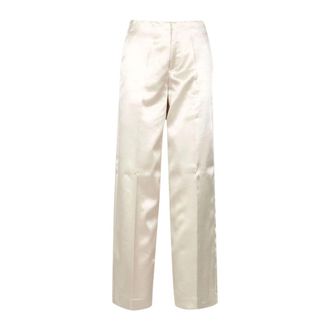 Philosophy di Lorenzo Serafini Duchesse High-Gloss Wide Leg Pants - - Trousers - Damen - Beige - XS