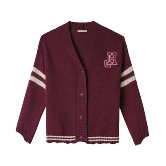 Hinnominate Hinnominate, Femme, Pulls, Rouge, Taille: 38 FR Cardigan Oversize Style Collège