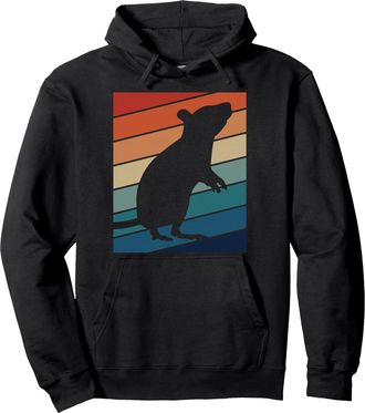 Jimbeels Liebhaber Retro Vintage Fancy Ratte Haustier Nager Besitzer Pullover Hoodie