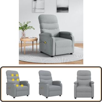 vidaXL vidaXL Massagesessel Hellgrau Stoff