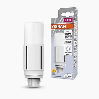 Osram DULUX LED D18 VT EM, G24D, 7,5W, 950LM, 4000K, couleur de lumière blanche froide, adaptée aux applications verticales grâce à langle de faisceau de 30