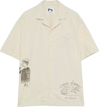 President's Homme, Chemises, Beige, Taille: L Bowling Shirt