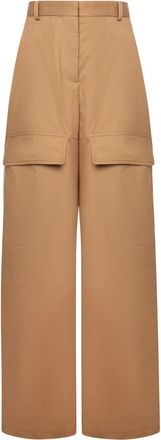 Stella McCartney Femme, Pantalons, Brun, Taille: 36 FR Wide Pantalons