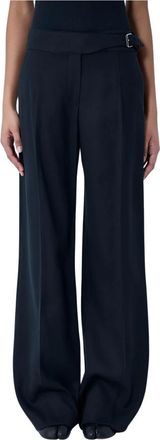 Sportmax Femme, Pantalons, Noir, Taille: 36 FR Pantalon Tailleur Jambe Large
