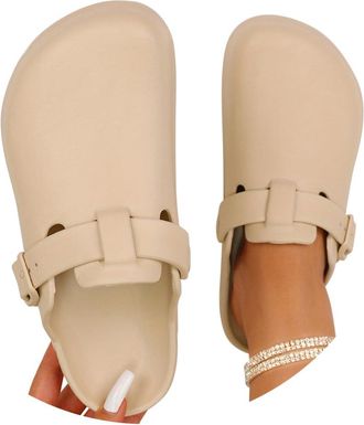 Minetom Gartenclogs Damen Clogs Gummi Gartenschuhe Leicht Gummischuhe Sommer Pantoletten Berufsschuhe Geschlossen Hausschuhe A Aprikose 39 EU