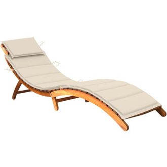 vidaXL Sonnenliege mit Auflage Akazie Massivholz vidaXL