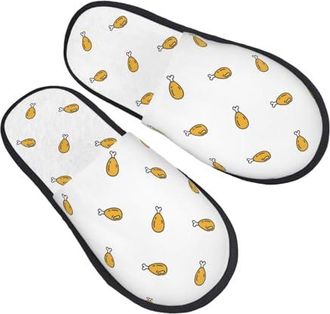 Generic Pantoufles Unisexes Poulet Frit Croustillant Chaussons DInt&eacute;rieur Confort Automne Hiver Pantoufles DExt&eacute;rieur, Pour F&ecirc;te, Hommes, Femmes, M