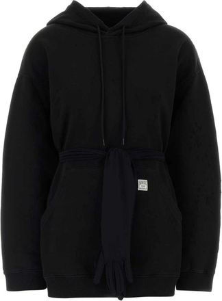 Maison Margiela Femme, Sweatshirts et sweats &agrave; capuche, Noir, Taille: 38 FR Mini Robe Sweat