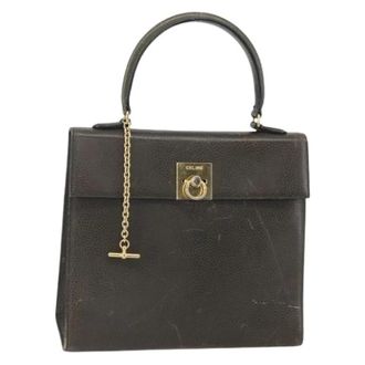 Celine Sac &agrave; main en cuir doccasion - Femme - Pre-owned - Vert - Taille: ONE Size