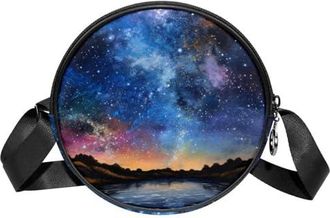 Generic Petit sac &agrave; bandouli&egrave;re Circle pour femme, petit sac &agrave; bandouli&egrave;re avec fermeture &eacute;clair et bretelles r&eacute;glables style d&eacute;contract&eacute; pour femmes et fille
