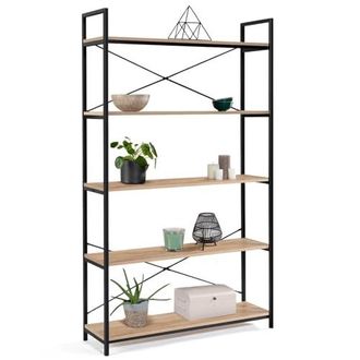 IDMarket Etag&egrave;re XL 5 Niveaux Detroit Design Industriel 170 cm