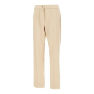 Elena Miro Femme, Pantalons, Beige, Taille: 52 FR Straight Pantalons