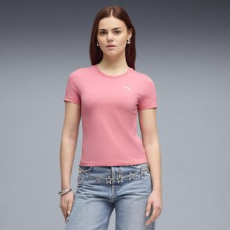 Puma Essentials Slim T-Shirt Damen, Kleidung, Rosa, XL