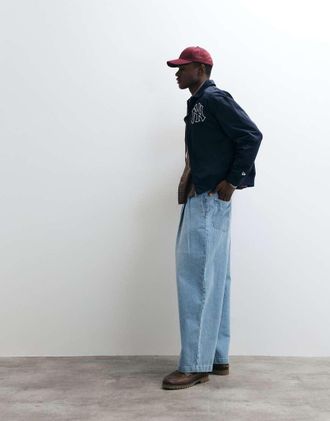 New Era NY Yankees - Veste dentra&icirc;neur &agrave; logo - Bleu marine
