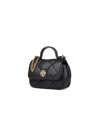 Tory Burch Womens Top Handle Bag Black Leather - Top-Handle-Bags