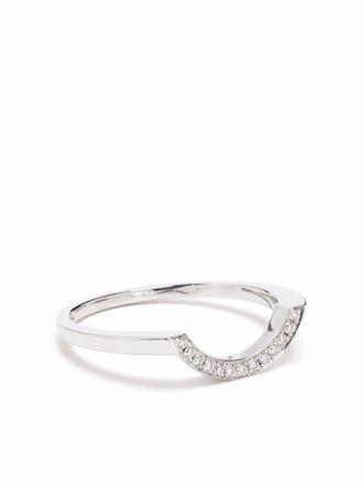 Loyal.e Paris bague Intr&eacute;pide en or blanc recycl&eacute; 18ct pav&eacute;e de diamants - Argent