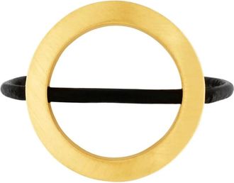 Dansk Copenhagen Luxus Lederarmband mit Goldplattierung - - Accessories - Damen - Schwarzk - ONE SIZE