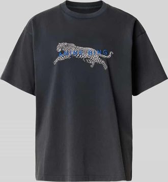 Anine Bing T-Shirt mit Leoparden-Motiv-Print