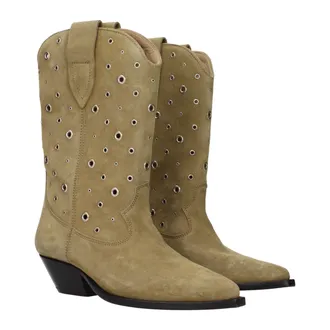 Isabel Marant Womens Beige Leather Ankle Boots