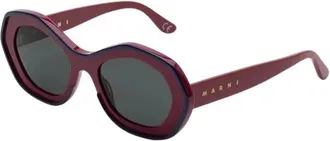 Marni Femme, Accessoires, Rouge, Taille: 54 MM Lunettes de soleil
