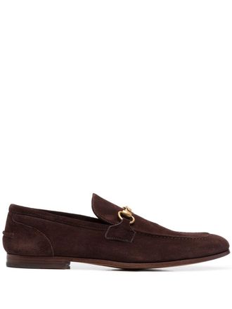 Gucci Jordaan Loafer aus Wildleder - Braun