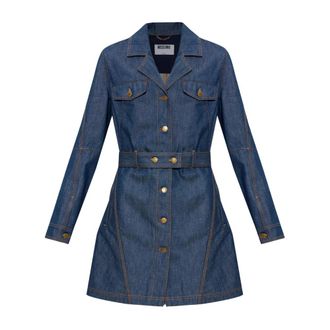 Moschino Denimkleid mit G&uuml;rtel - - Dresses - Damen - Blau - M