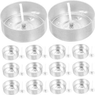 Garneck 150 Sätze Teiliges Aluminium Teelichthalter Set mit Dochten Runde Leere Teelichtdosen für DIY Kerzenherstellung Leichte Langlebige Kerzengusszubehör f