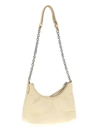Maison Margiela Womens White Lamb Leather Shoulder Bag
