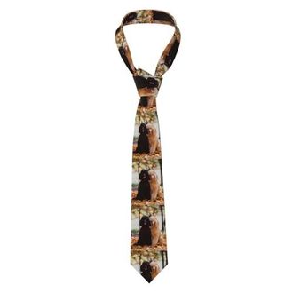 Generic Cravate Deux Arbres &Agrave; Caniches Royaux DAutomne Classique Men Tie &Eacute;l&eacute;gant Cravates Homme Pour F&ecirc;te Affaires L&Eacute;cole