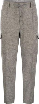 PESERICO Homme, Pantalons, Gris, Taille: XL Pantalon de jogging en laine, soie et cachemire
