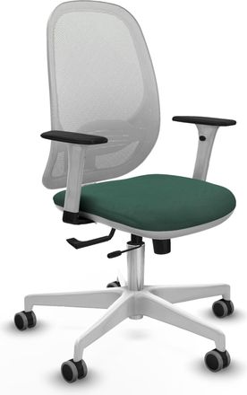 Piqueras y Crespo Gr&uuml;ner Schreibtisch mit 1D-Armen, h&ouml;henverstellbare Lendenwirbelst&uuml;tze, ausgestattet mit Syncro/Traslack und Schneideschaum, mit Rollen von 65 mm, Par