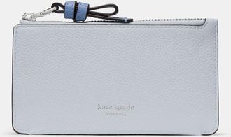 Kate Spade New York Kate Spade Loop Rei&szlig;verschluss-Kartenetui f&uuml;r Frauen in Blasses Saphirblau | Leder