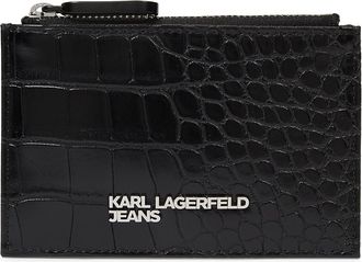 Karl Lagerfeld Kartenetui METAL LOGO CROC