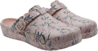 Beppi Sabots confortables de la marque Travail et Loisirs Confort en toute occasion, h&ocirc;pital, maison, cuisine et jardin, Beige avec feuilles, 39 EU
